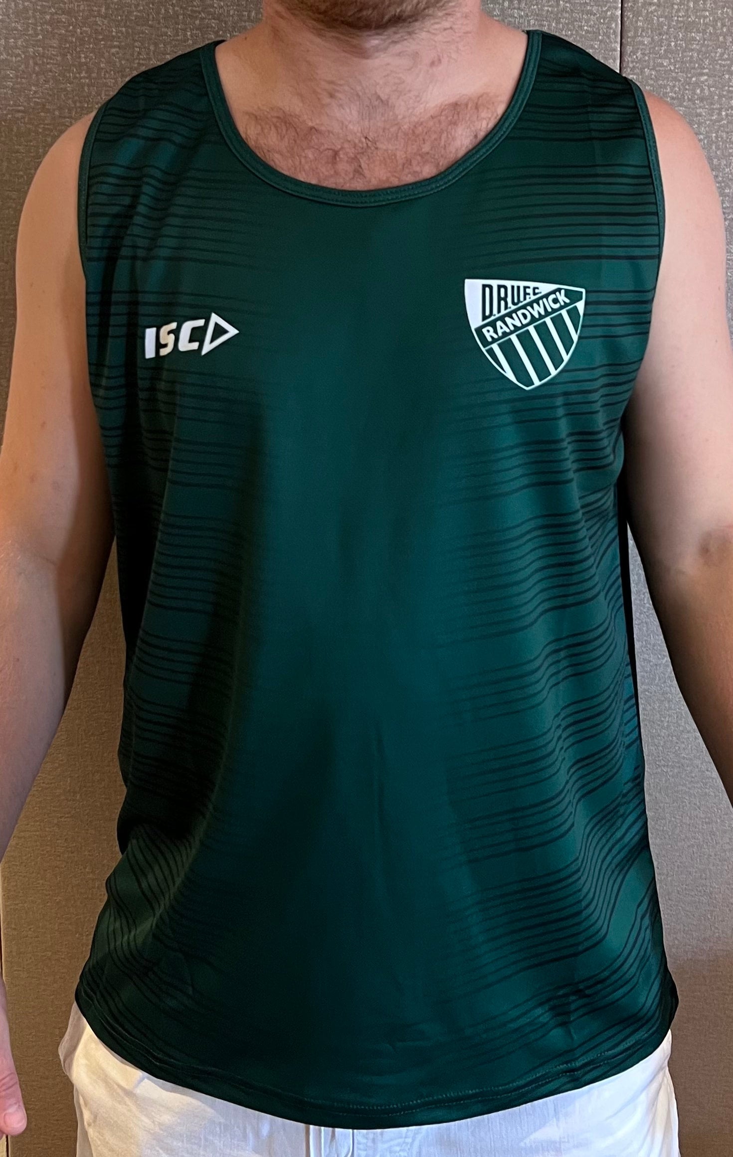 Training Singlet - Green / Black Stripe